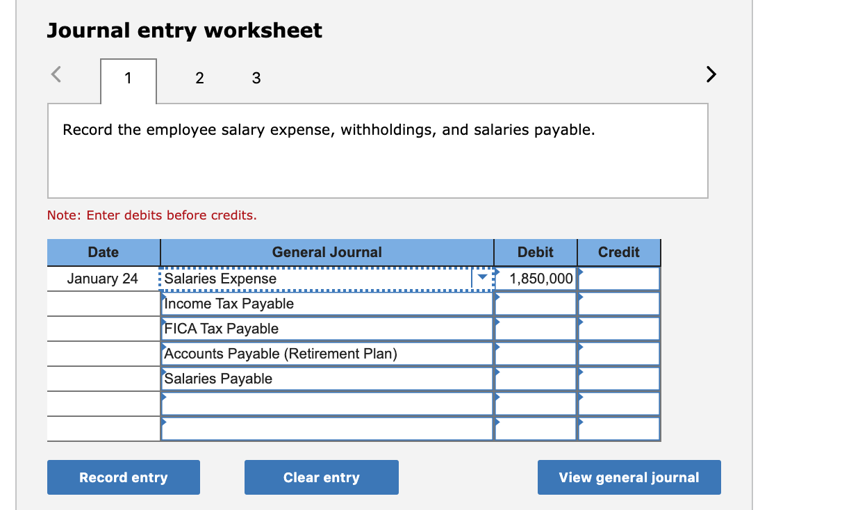 Solved Journal Entry Worksheet Record The Employer Payroll Chegg
