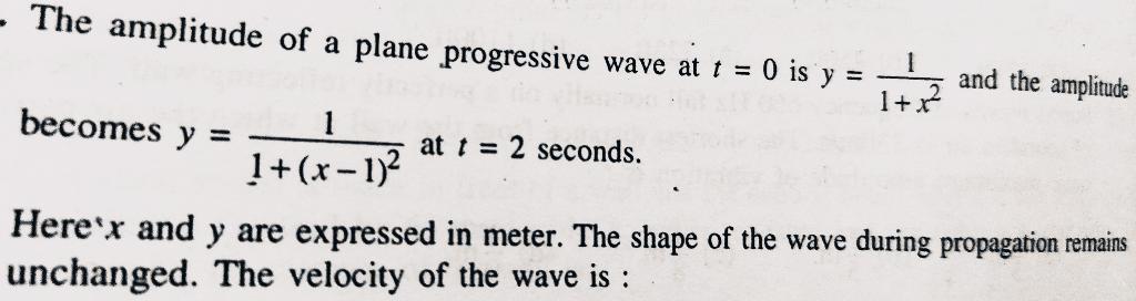 Solved The amplitude of a plane progressive wave at t = 0 is | Chegg.com