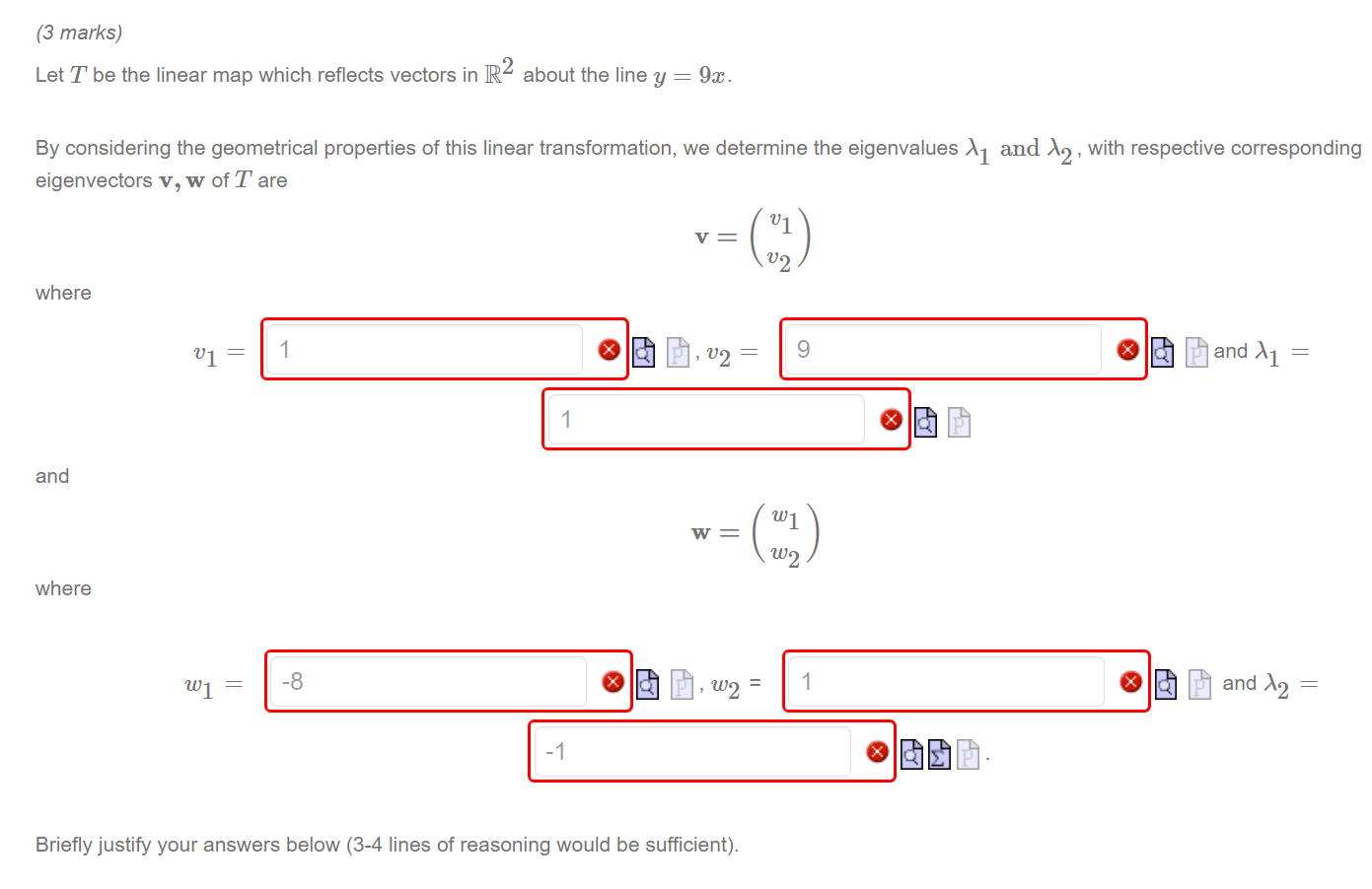 Solved Let T be the linear map which reflects vectors in R2 | Chegg.com