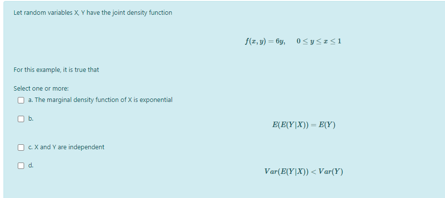 Solved Let random variables X, Y have the joint | Chegg.com