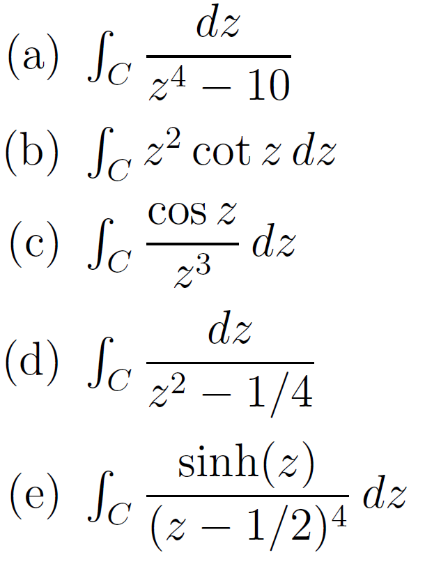 Solved I have to compute the value of following integrals | Chegg.com