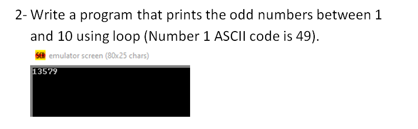 Solved 2- Write a program that prints the odd numbers | Chegg.com