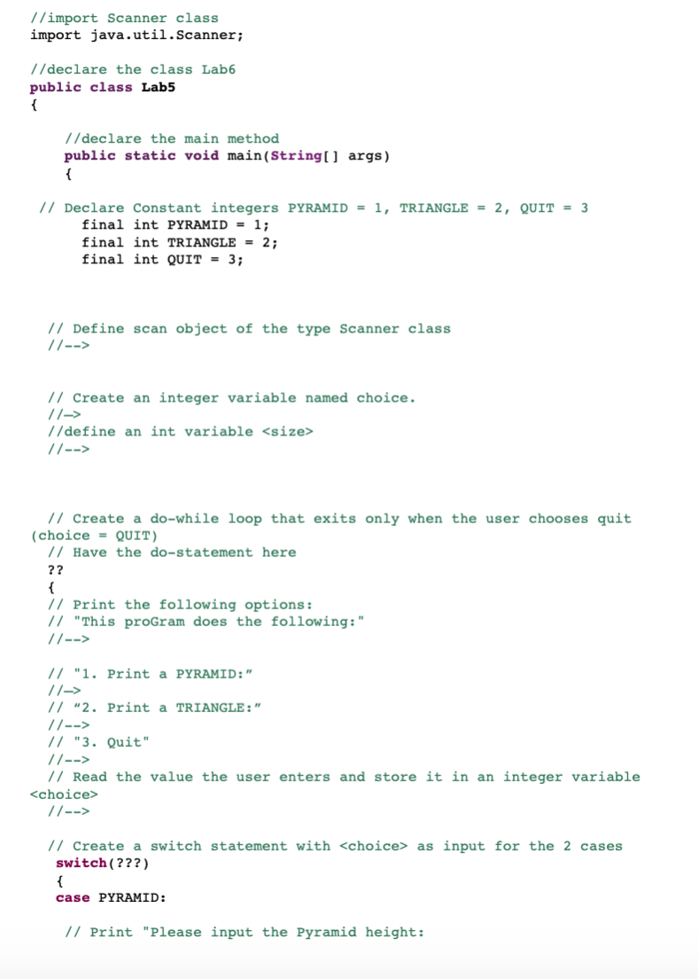 Solved . This lab is for practicing the nested for loops and | Chegg.com