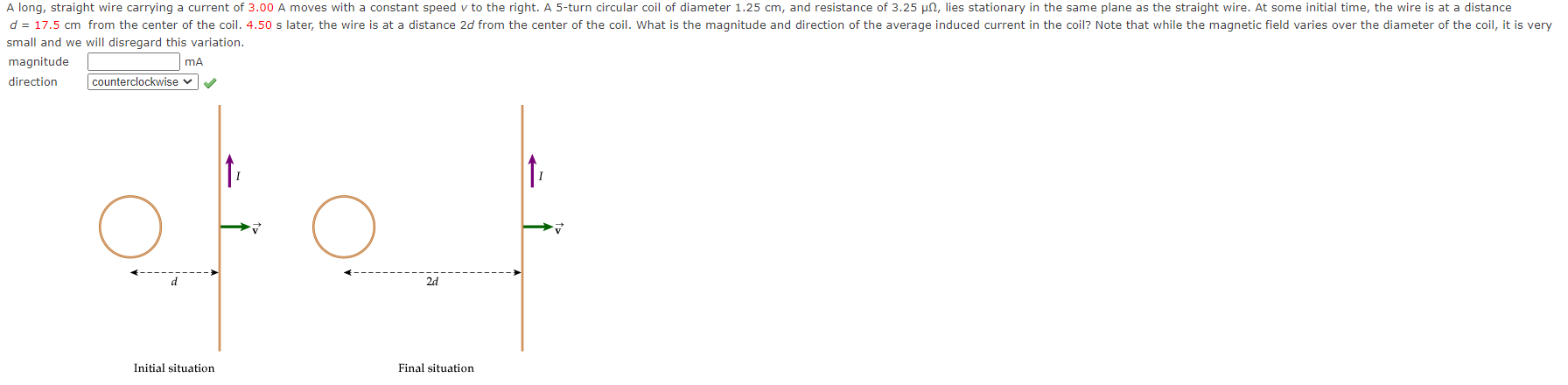Solved A long piece of wire is bent into a rectangular loop | Chegg.com