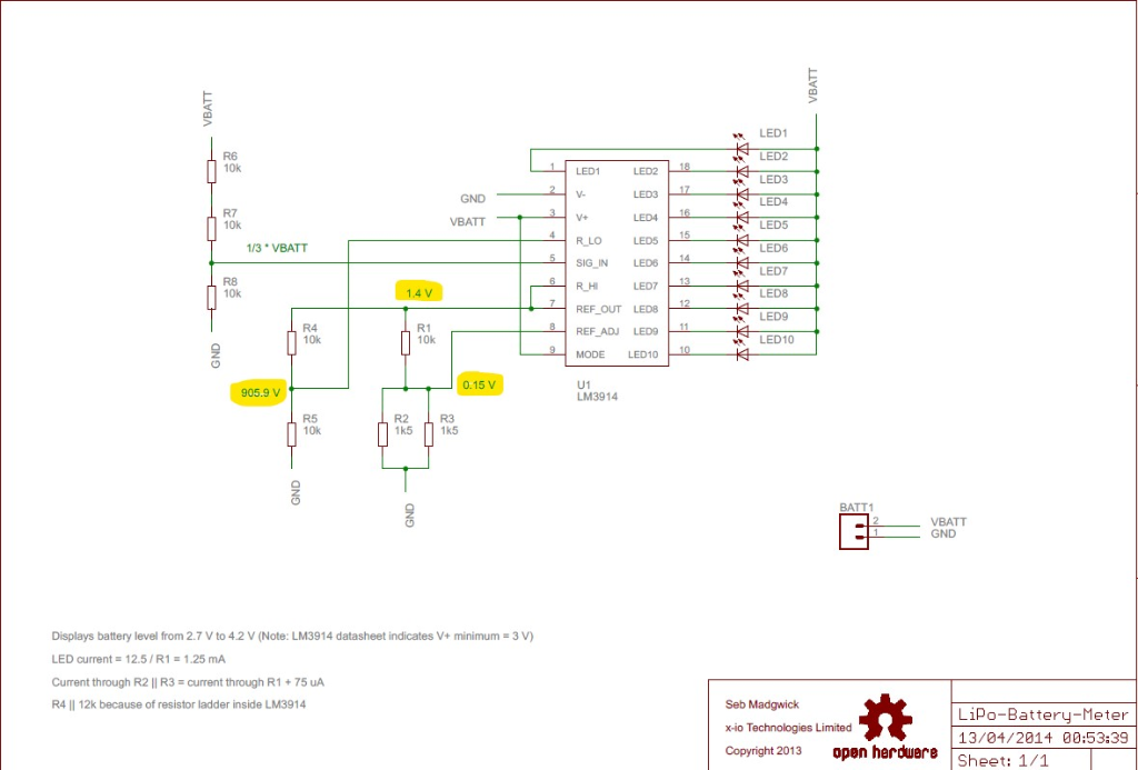 Solved VBATT VBATT LED1 LED2 LED1 LED3 LED4 GND VBATT HOO | Chegg.com