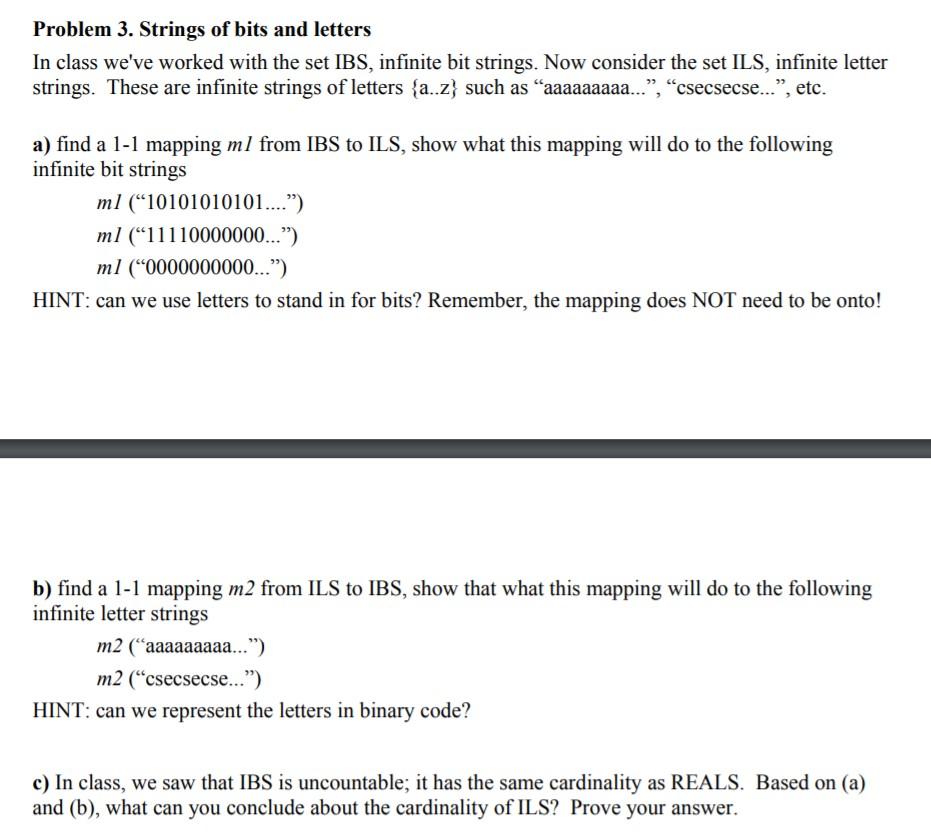 Solved For all of the problems below, let N be the set of | Chegg.com
