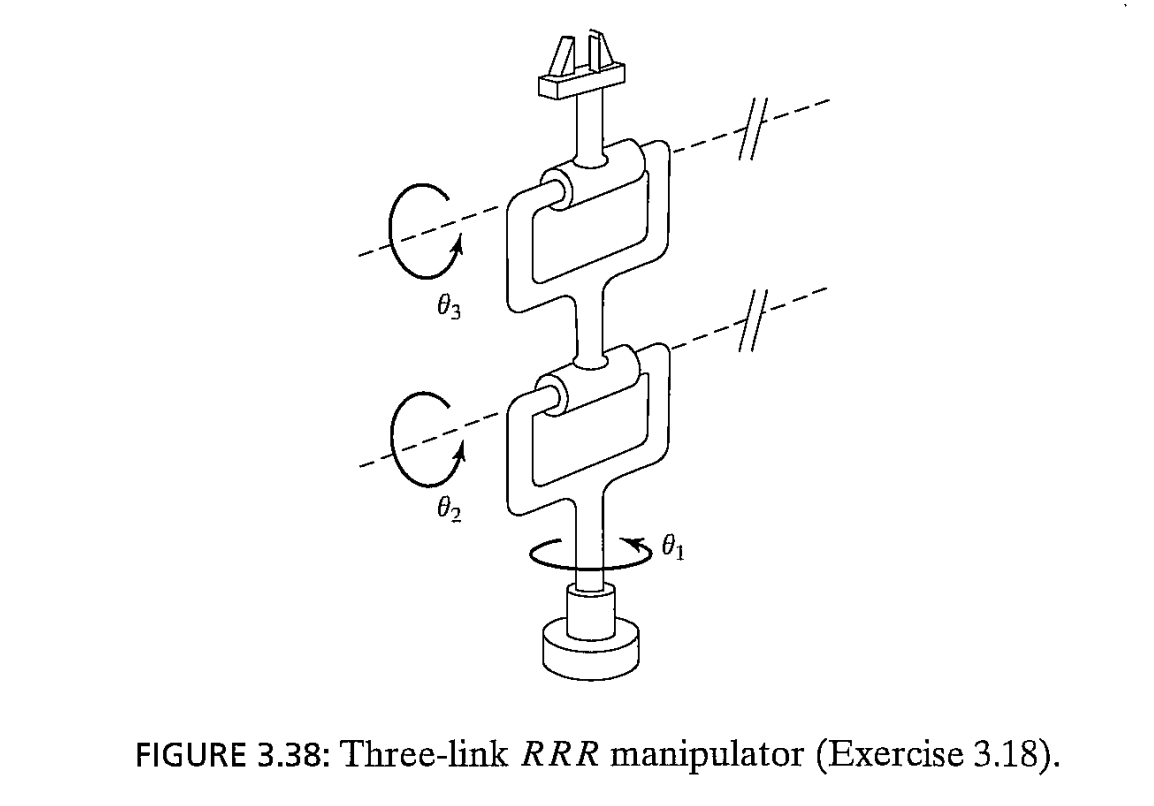 Solved --- 03 - - G 02 01 FIGURE 3.38: Three-link RRR | Chegg.com