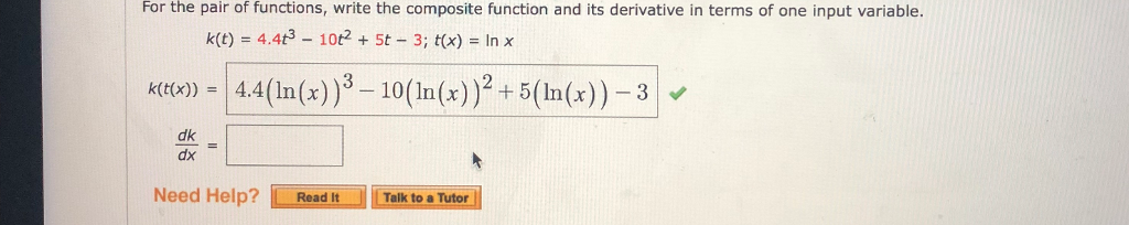 Solved For the pair of functions, write the composite | Chegg.com
