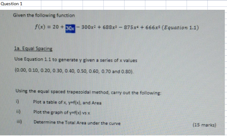 Solved Given the following function | Chegg.com