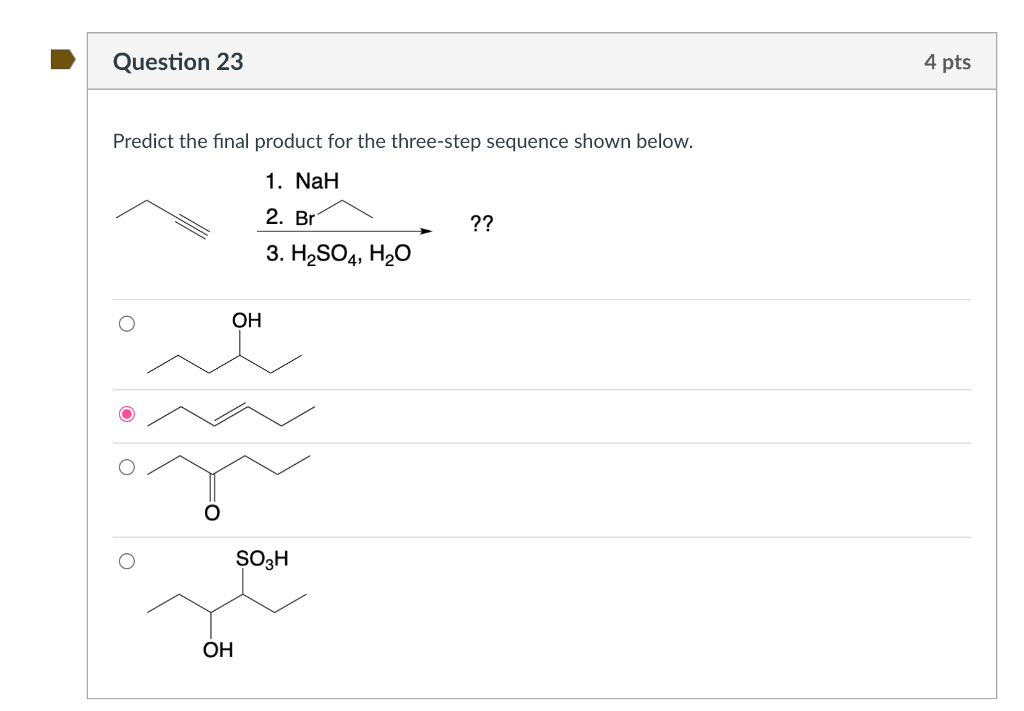 Solved Predict the final product for the three-step sequence | Chegg.com