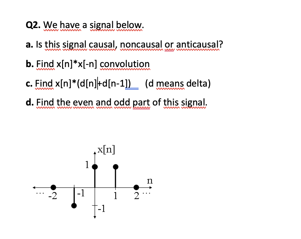 Solved Q2. We have a signal below. a. Is this signal causal, | Chegg.com