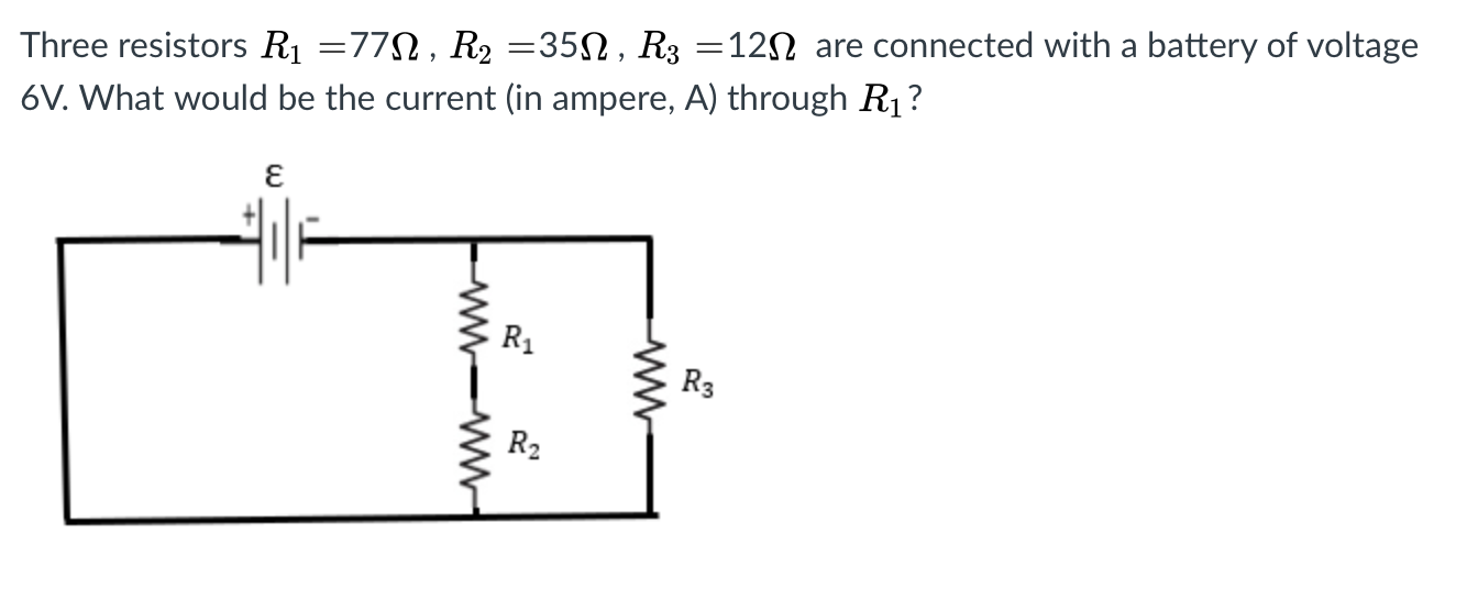 Solved Three resistors R1 =7782, R2 =3522, R3 =1212 are | Chegg.com