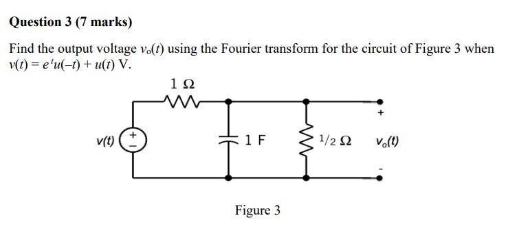Solved Find the output voltage vo(t) using the Fourier | Chegg.com