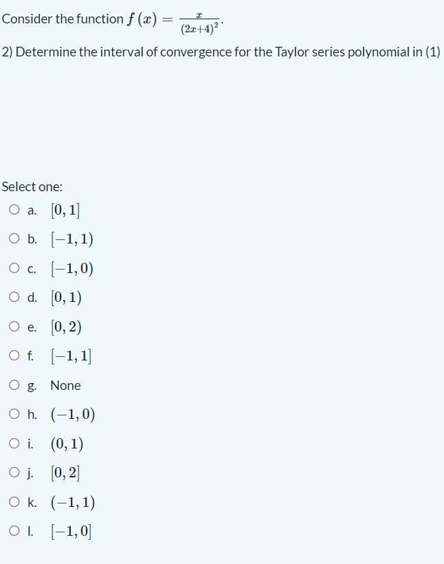 Solved Consider The Function F X 2x 4 2x 2 Determine The