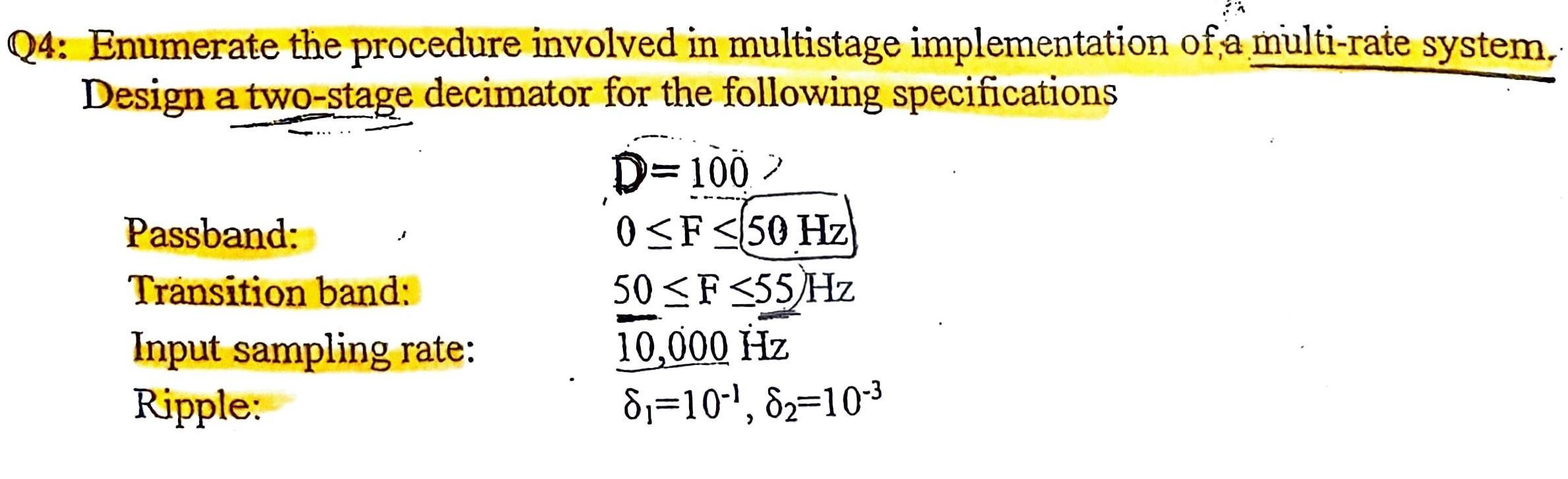 Solved Q4: Enumerate the procedure involved in multistage | Chegg.com