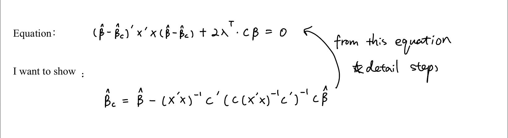 Solved Equation: I want to show: | Chegg.com