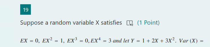 Solved 19Suppose a random variable x ﻿satisfies [4) (1 | Chegg.com