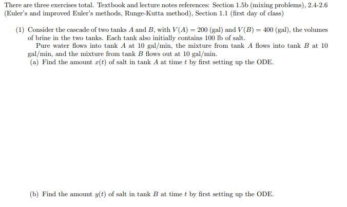 Solved There are three exercises total. Textbook and lecture | Chegg.com