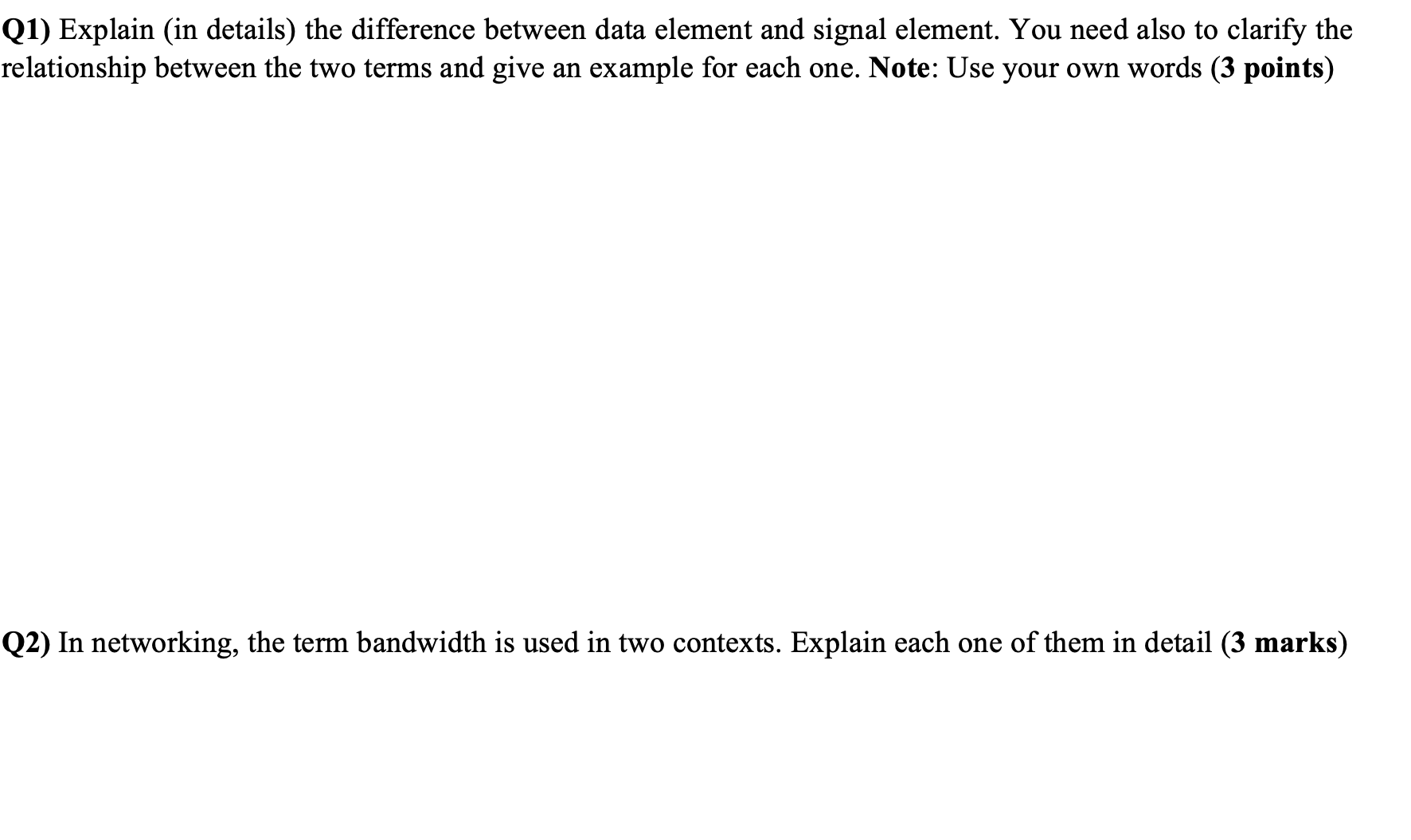 Solved Q1) Explain (in details) the difference between data | Chegg.com