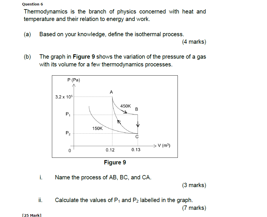 Solved Question 6 Thermodynamics is the branch of physics | Chegg.com