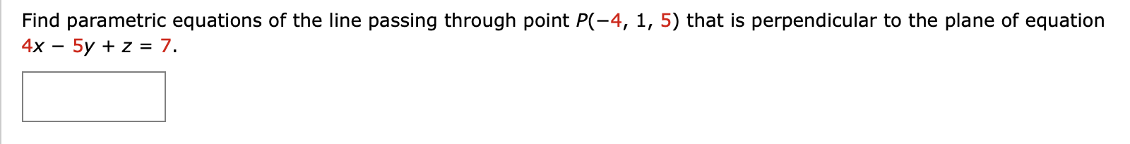 Solved Find parametric equations of the line passing through | Chegg.com