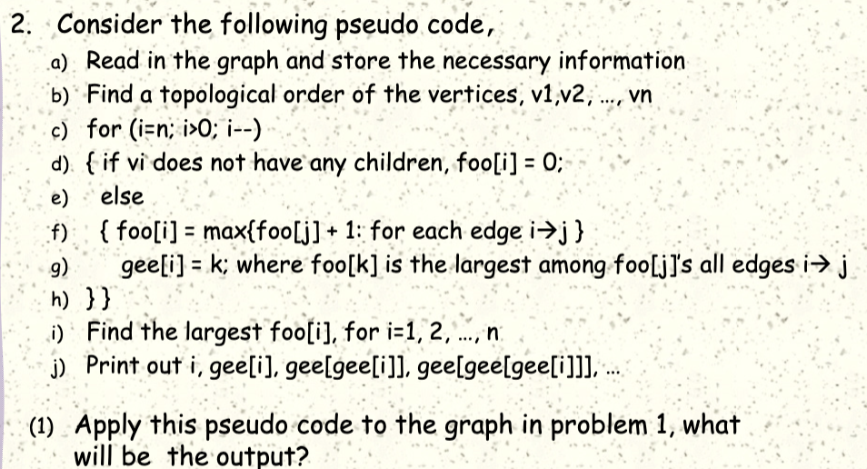 Solved A standard representation of a graph is as follows nm | Chegg.com