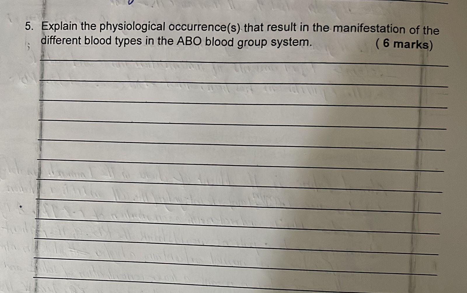 Solved 5. Explain the physiological occurrence(s) that | Chegg.com