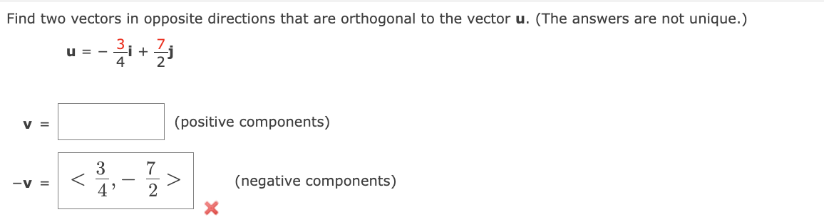 Solved Find two vectors in ﻿opposite directions that are | Chegg.com