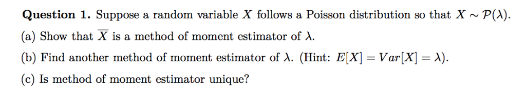 Solved Question 1. Suppose a random variable X follows a | Chegg.com