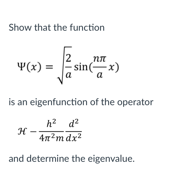 Solved Show that the function 12 пп (x) = sin(a) is an | Chegg.com
