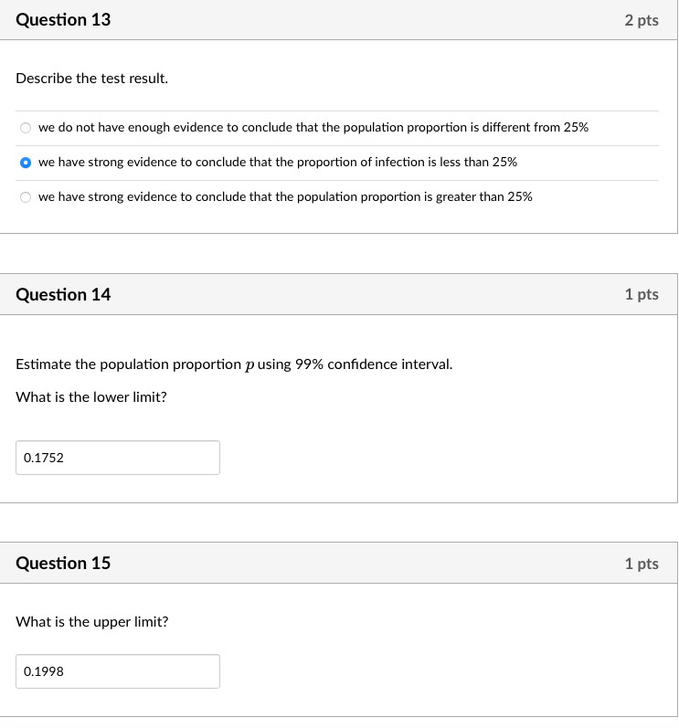 Solved Set 2. One sample proportion: Question 10-16: A study | Chegg.com