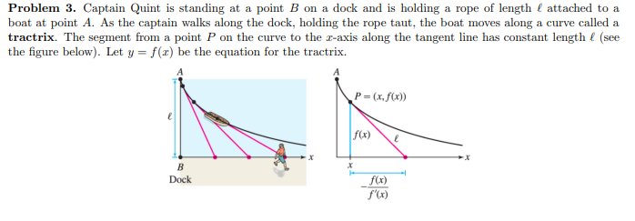 Solved Problem 3. Captain Quint is standing at a point B on | Chegg.com