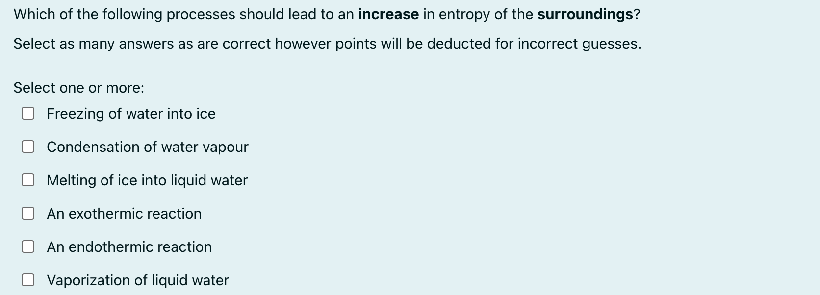 Solved Which of the following processes should lead to an | Chegg.com