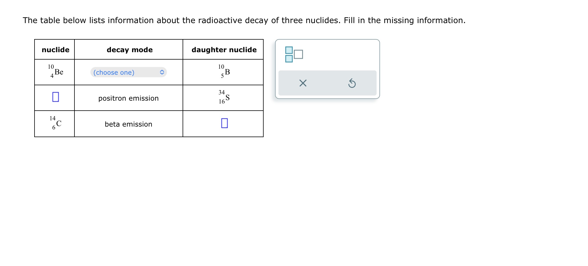 Solved The table below lists information about the | Chegg.com
