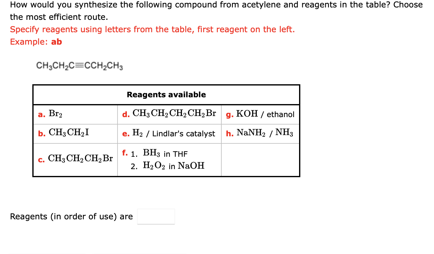 Solved How would you synthesize the following compound from | Chegg.com
