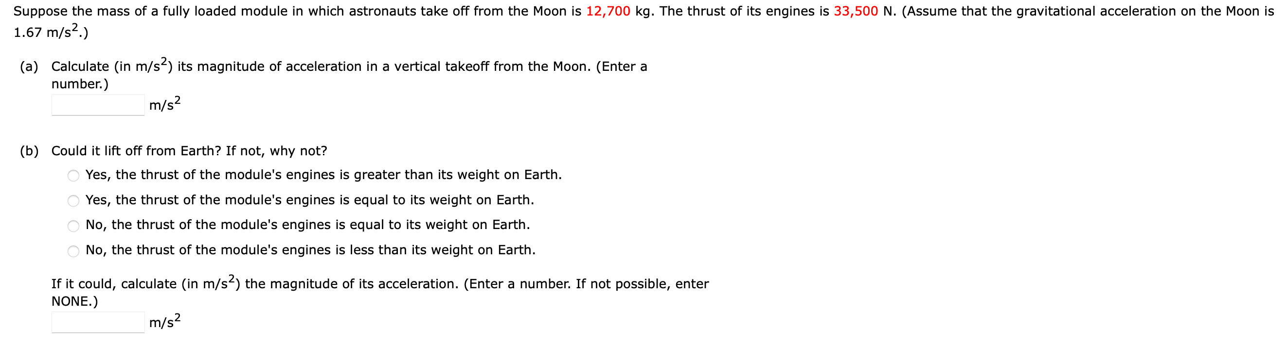 Solved 1.67 m/s2.) (a) Calculate (in m/s2 ) its magnitude of | Chegg.com