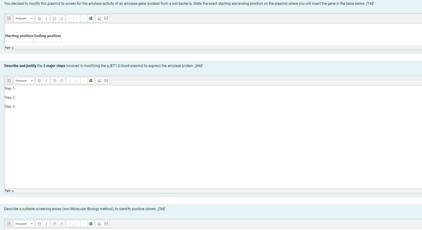 Solved plasmid map, sequence and key elements of this | Chegg.com