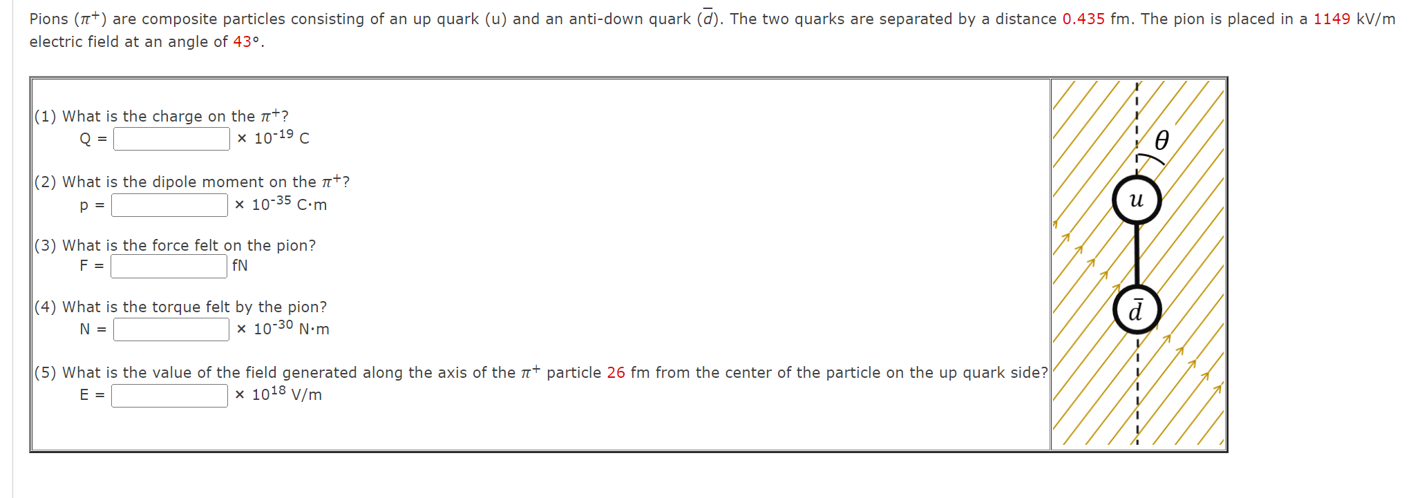 Solved Pions (π+)are composite particles consisting of an up | Chegg.com