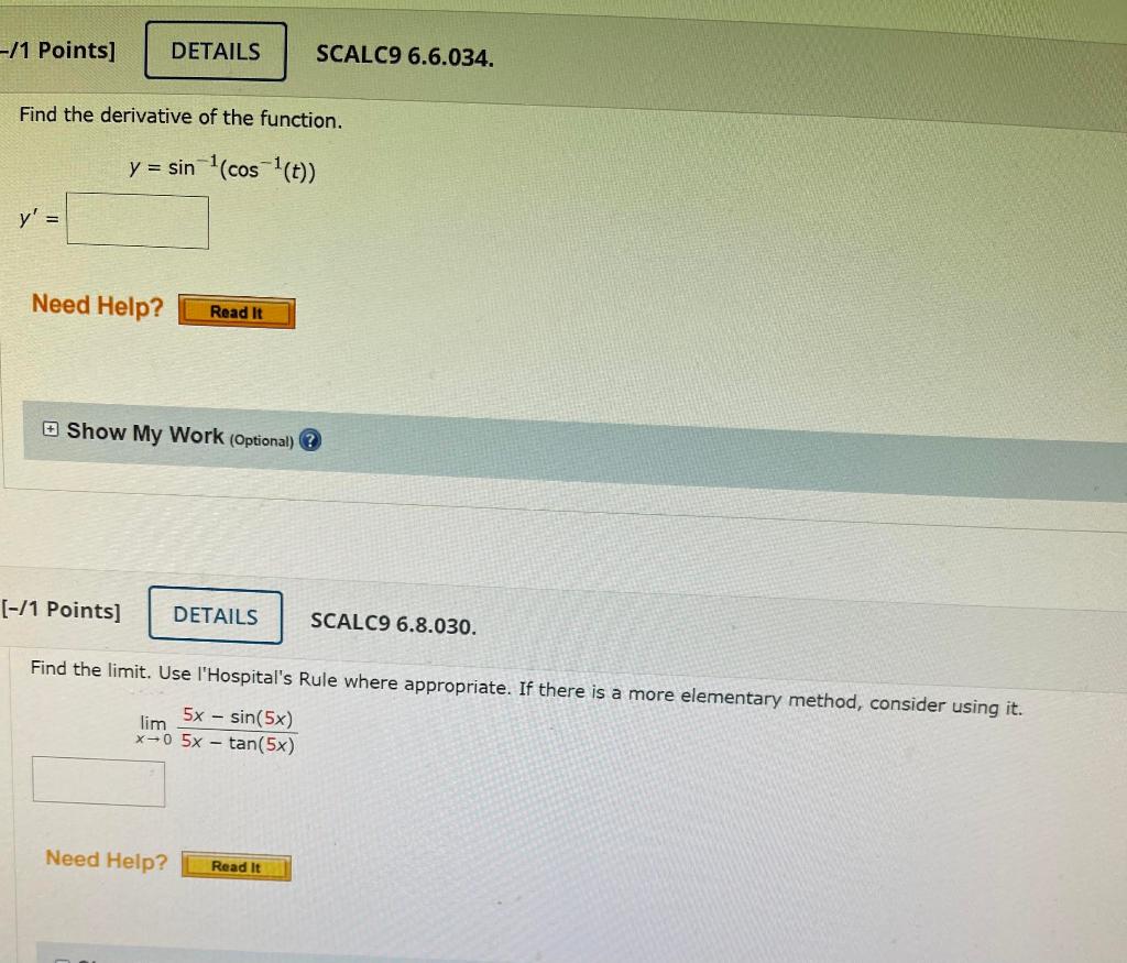 Solved -/1 Points] DETAILS SCALC9 6.6.034. Find the | Chegg.com