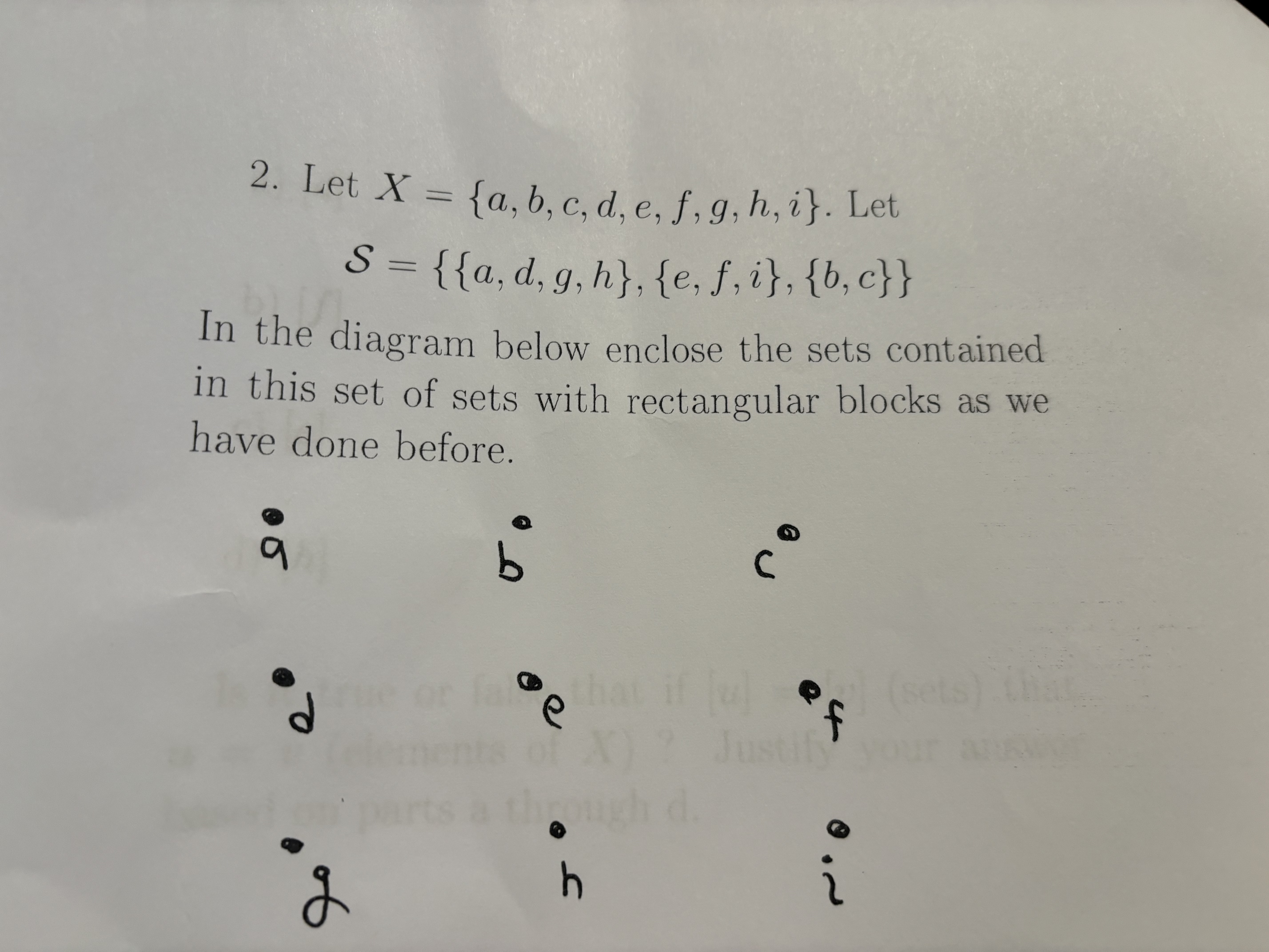 Solved In the diagram enclose the sets contained in this set | Chegg.com