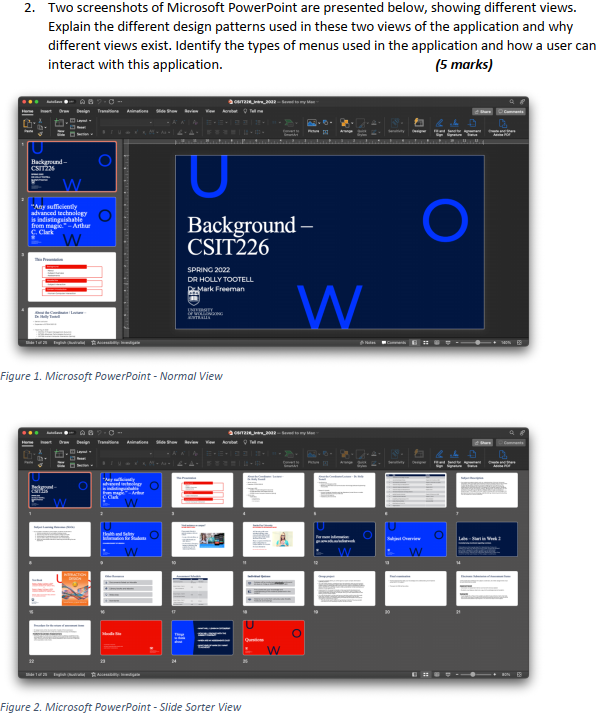 Solved 2. Two screenshots of Microsoft PowerPoint are | Chegg.com