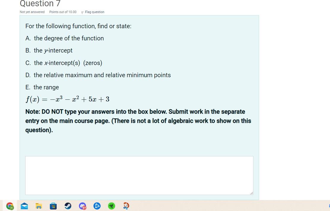Solved For The Following Function Find Or State A The