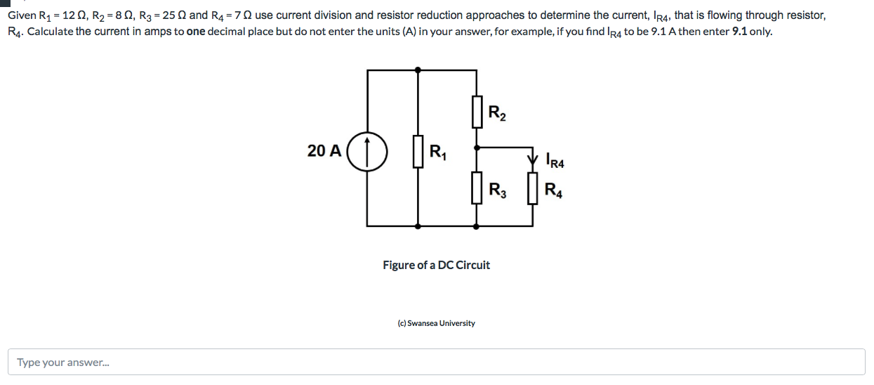 Solved Given R1 = 12, R2 = 82, R3 = 25 and R4 = 7 use | Chegg.com