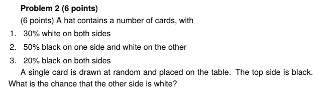 Solved Problem 2 (6 points) (6 points) A hat contains a | Chegg.com