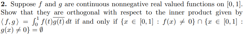 Solved 2. Suppose f and g are continuous nonnegative real | Chegg.com