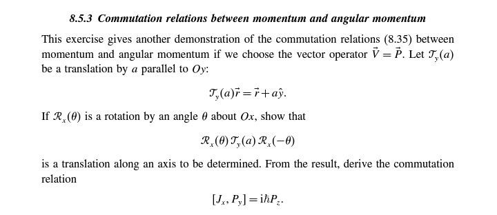 Solved 8 5 3 Commutation Relations Between Momentum And