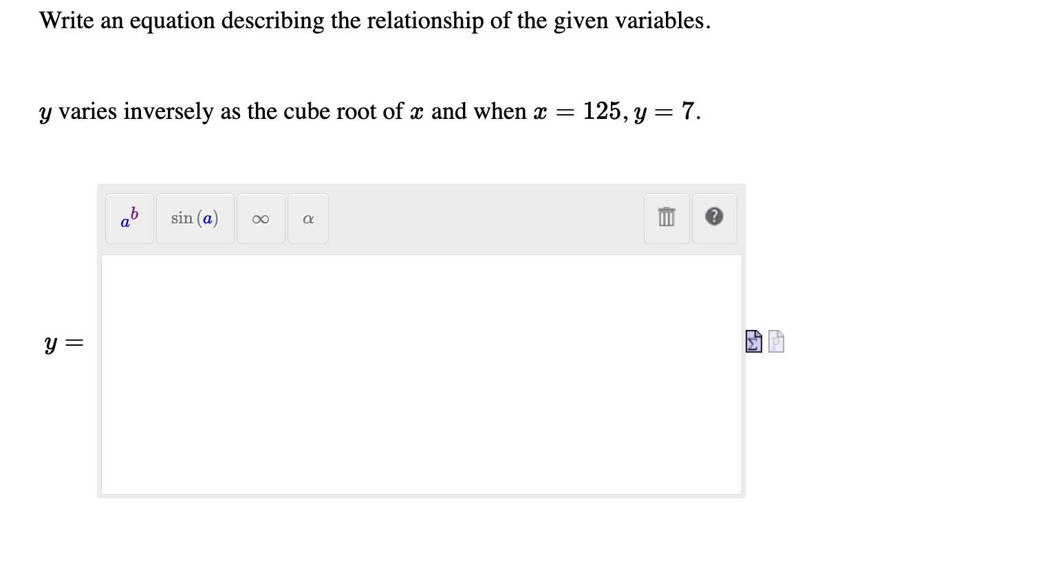Solved Write An Equation Describing The Relationship Of The