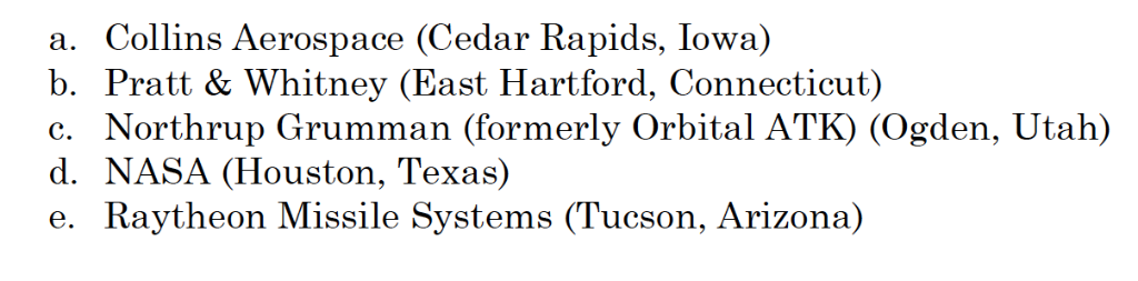 a. Collins Aerospace (Cedar Rapids, Iowa) b. Pratt & | Chegg.com