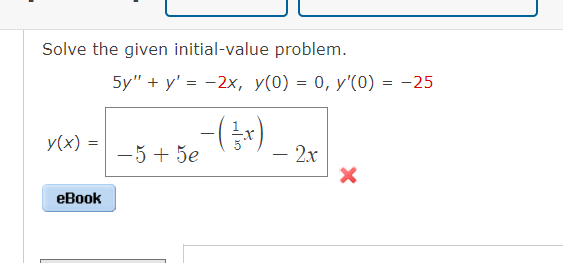 Solved Solve the given initial-value problem. | Chegg.com