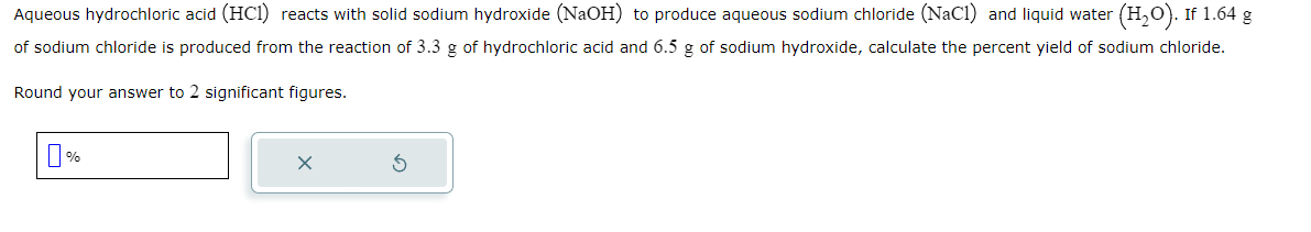Solved Aqueous hydrochloric acid (HCl) ﻿reacts with solid | Chegg.com